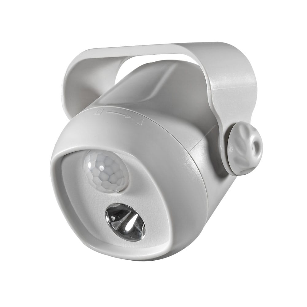 Battery Operated Dove Gray LED Single Mini Spotlight
