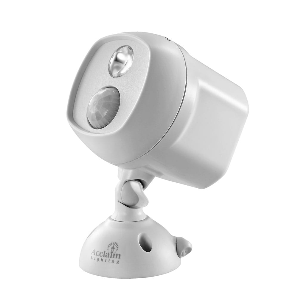 Battery Operated Dove Gray LED Single Head Spotlight